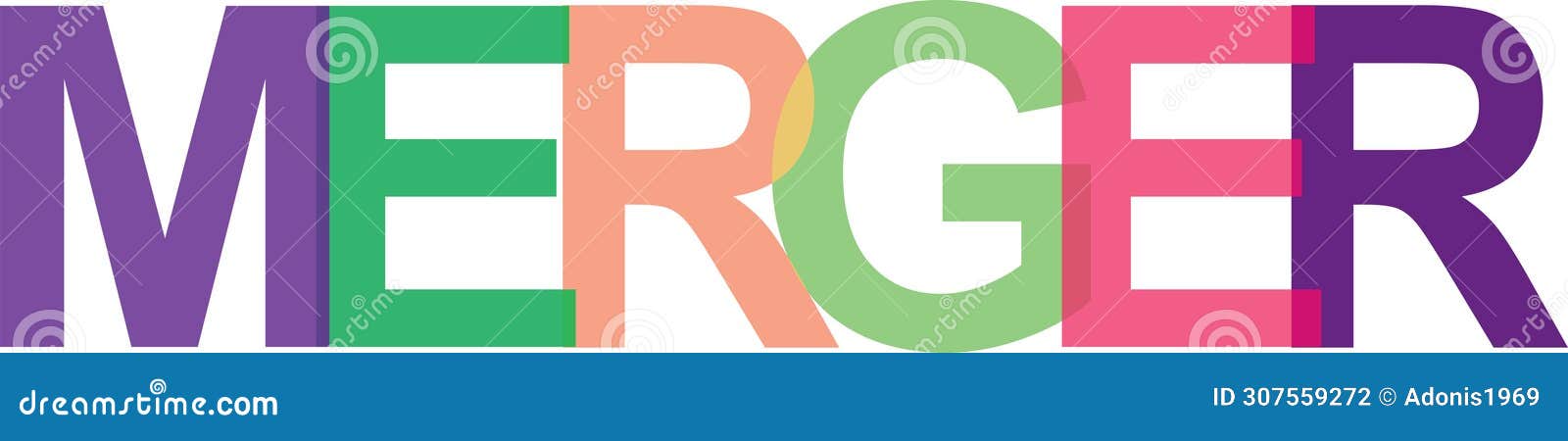 Merger Word On White Royalty-Free Stock Image | CartoonDealer.com ...