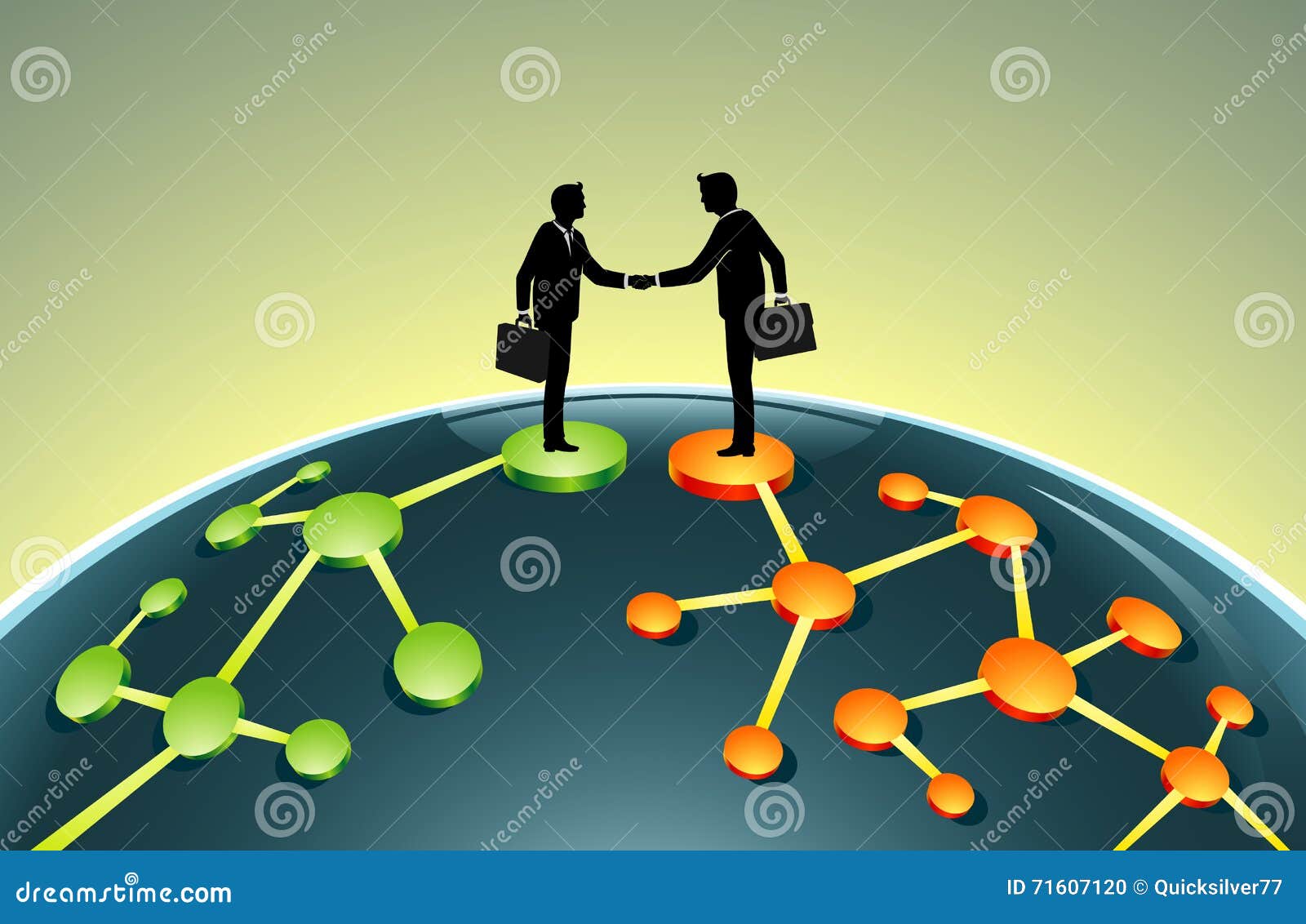 Merging Business Network stock vector. Illustration of hospitality ...
