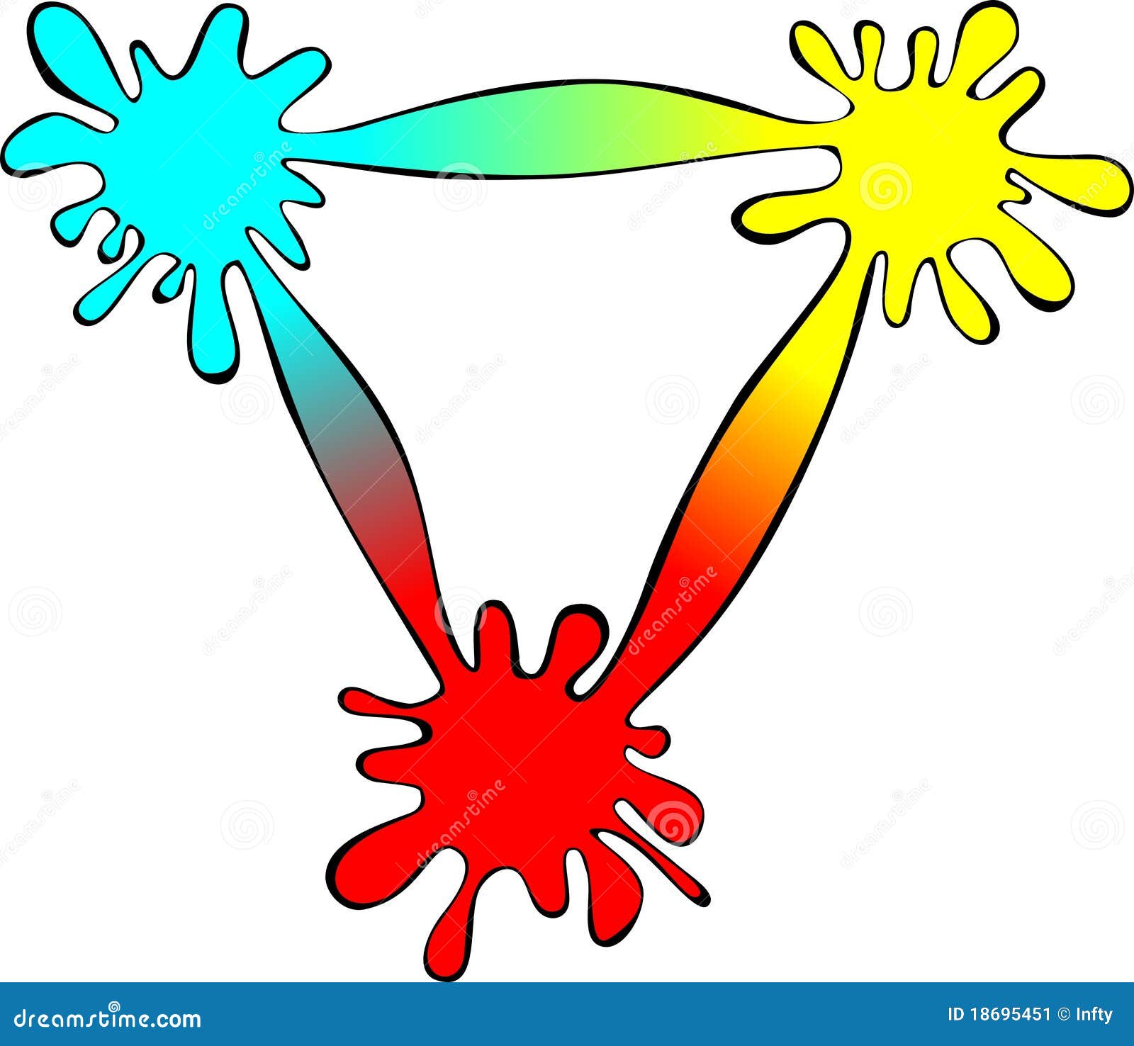 Merging colours stock illustration. Illustration of fusion - 18695451