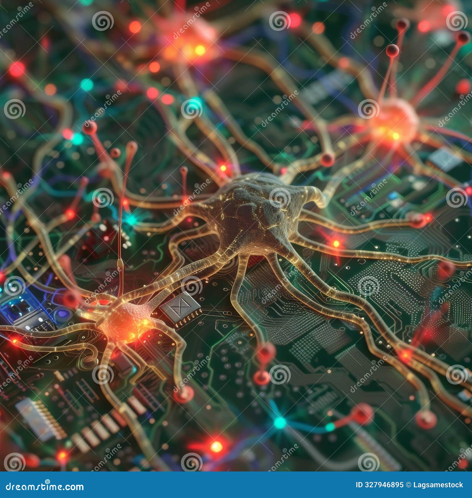 Merging Biological Hazard Symbols In A Sterile Laboratory Stock Photo ...
