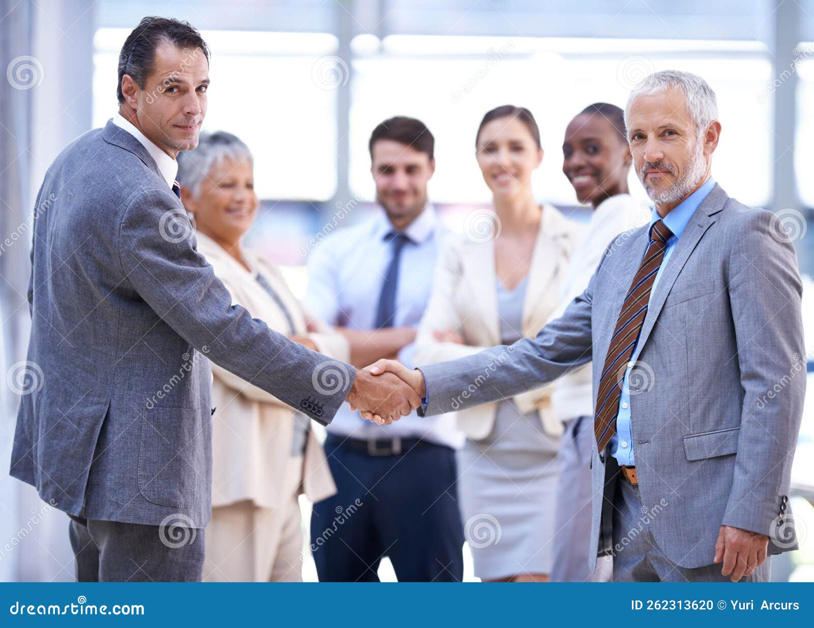 Merging for Success. Business People Shaking Hands. Stock Photo - Image ...