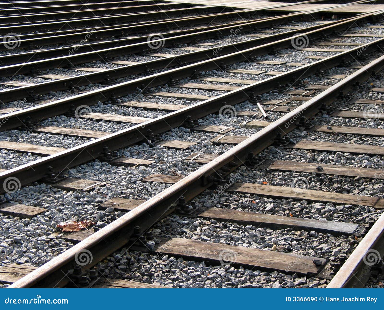 Merging tracks stock photo. Image of rail, wooden, track - 3366690