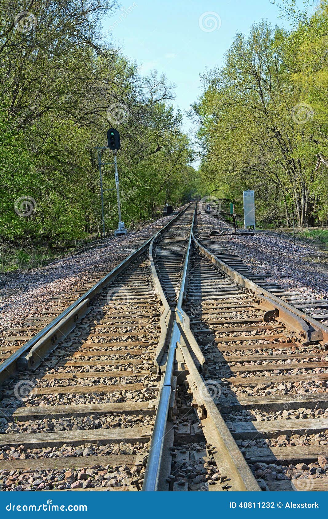 Merging Tracks 3 stock photo. Image of transport, spikes - 40811232