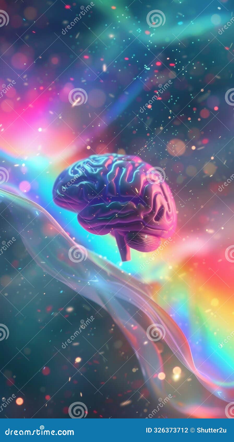 Merging the Visuals of a Brain Cell and a Rainbow in a Dream Like ...