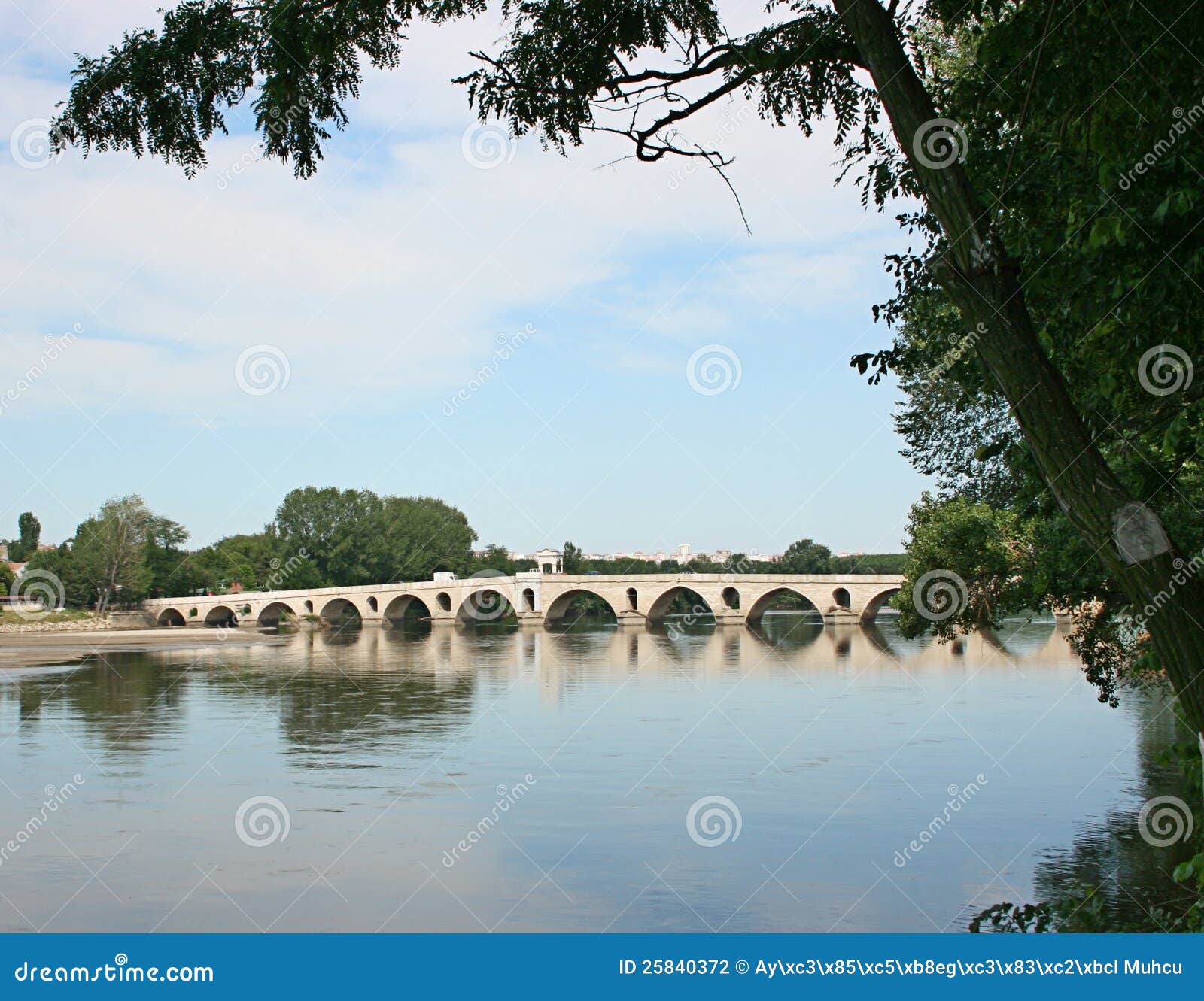 Meric Bridge in Edirne,Turkey Stock Photo - Image of monument, scene ...