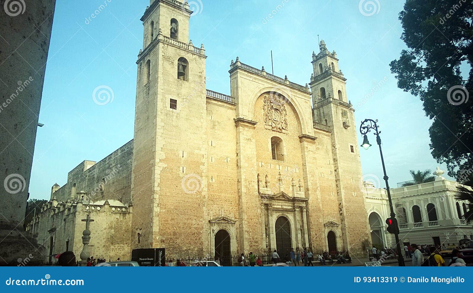 Merida cathedral editorial stock image. Image of architecture - 93413319