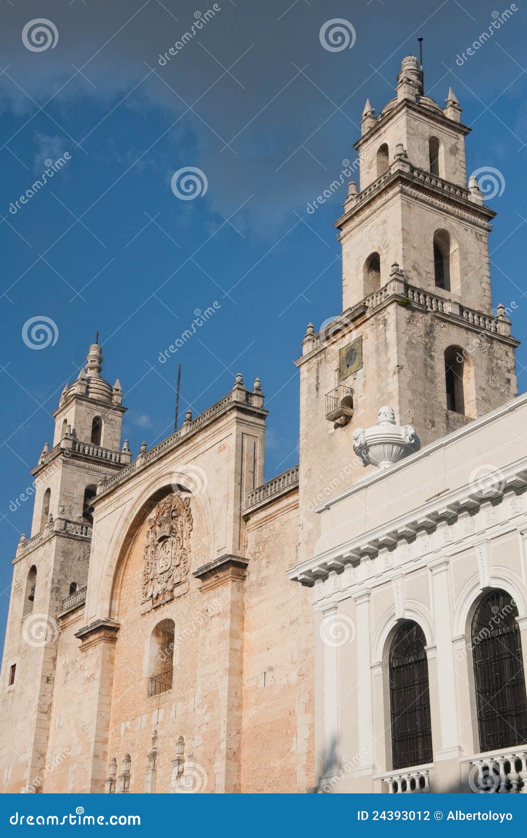 Merida Cathedral, Yucatan (Mexico) Stock Photo - Image of temple ...