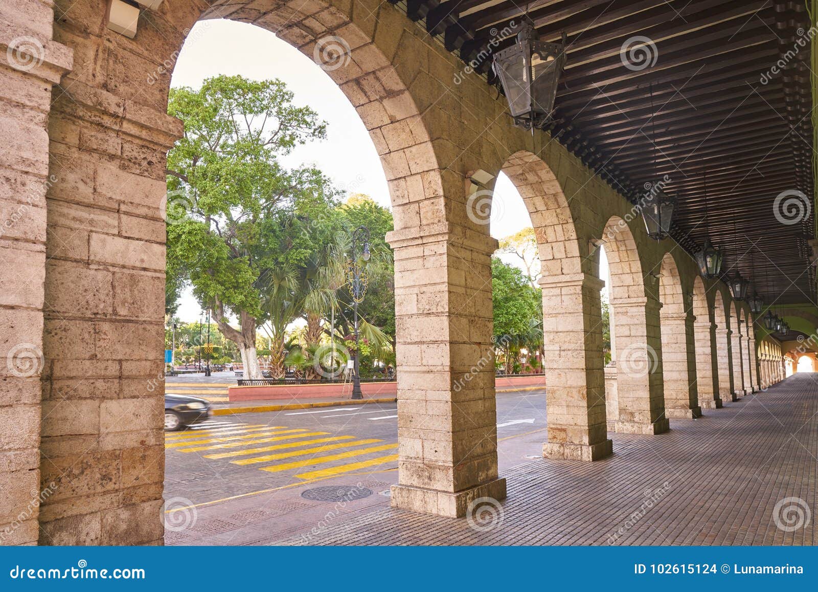 Merida City Arcade Arcs of Yucatan Mexico Stock Photo - Image of mexico ...