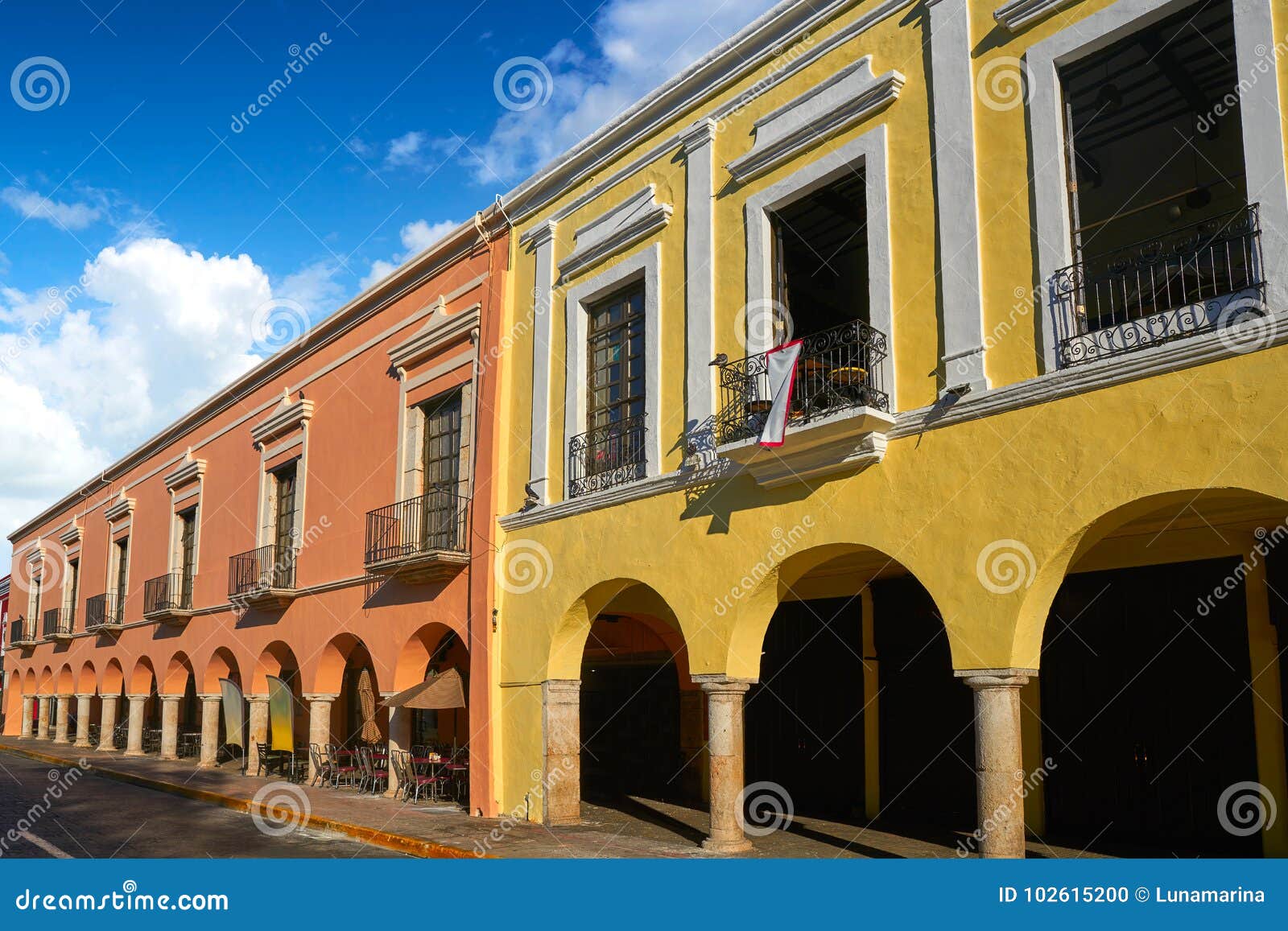 Merida City Arcade Arcs of Yucatan Mexico Stock Photo - Image of arches ...