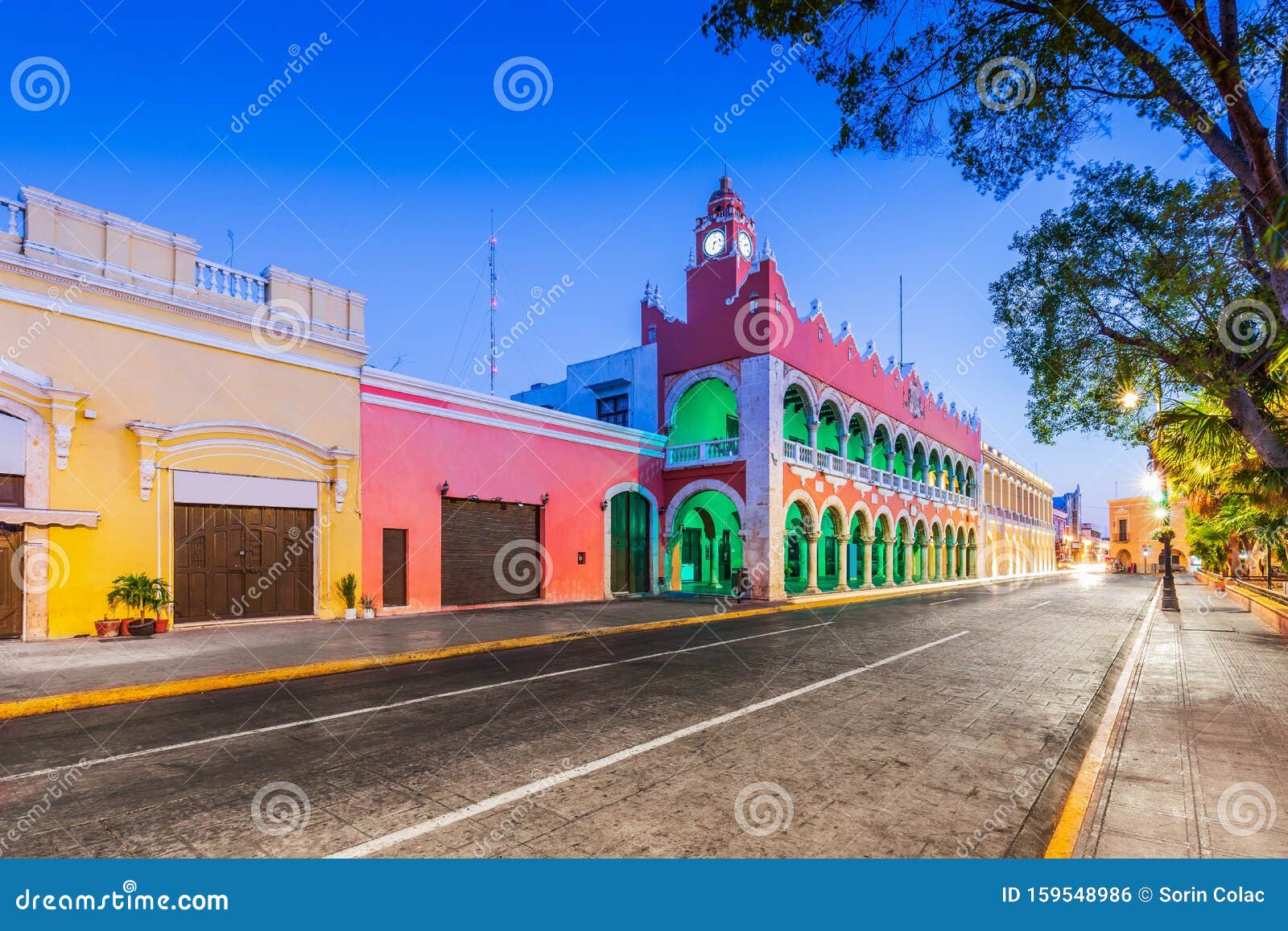 Merida, Mexico stock photo. Image of city, famous, palm - 159548986