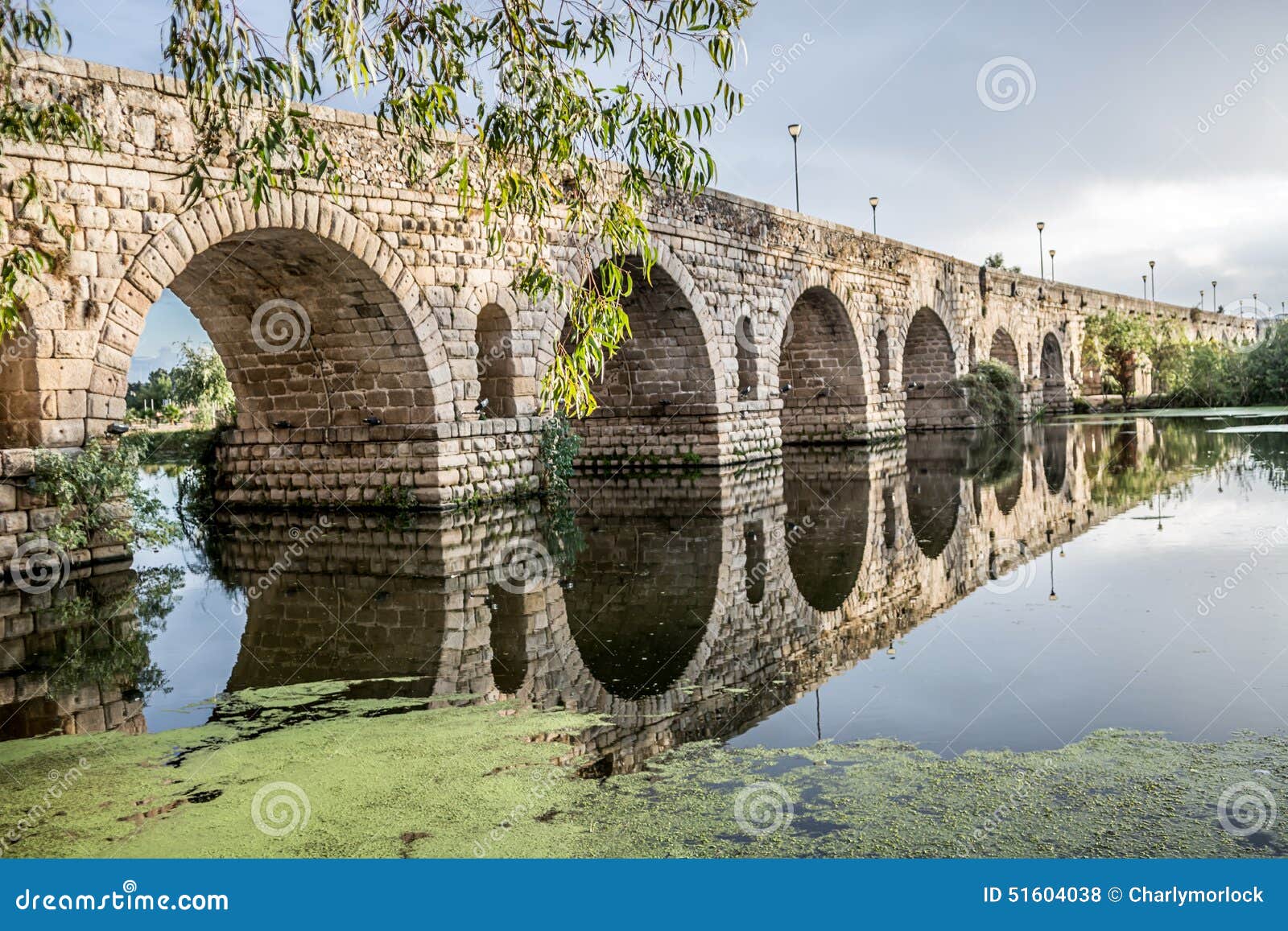 Merida Roman Bridge in Spain Stock Photo - Image of roman, city: 51604038