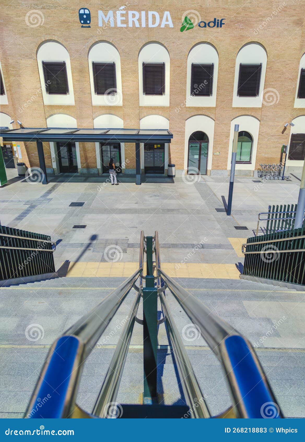 Merida Train Station Stairs Access, Spain Editorial Stock Photo - Image ...