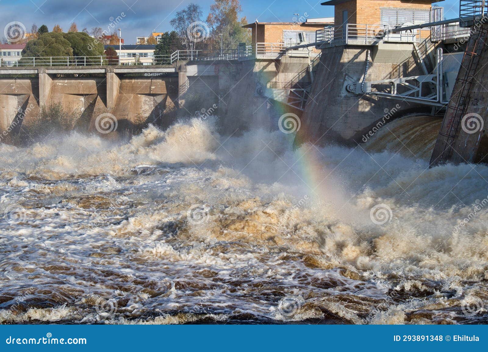 Merikoski Dam Overflow, Oulu Finland Stock Photo - Image of rapid, city ...