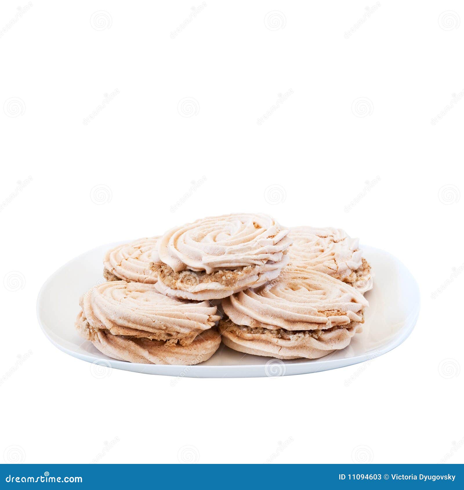Meringue stock image. Image of plate, sweet, candy, creme - 11094603