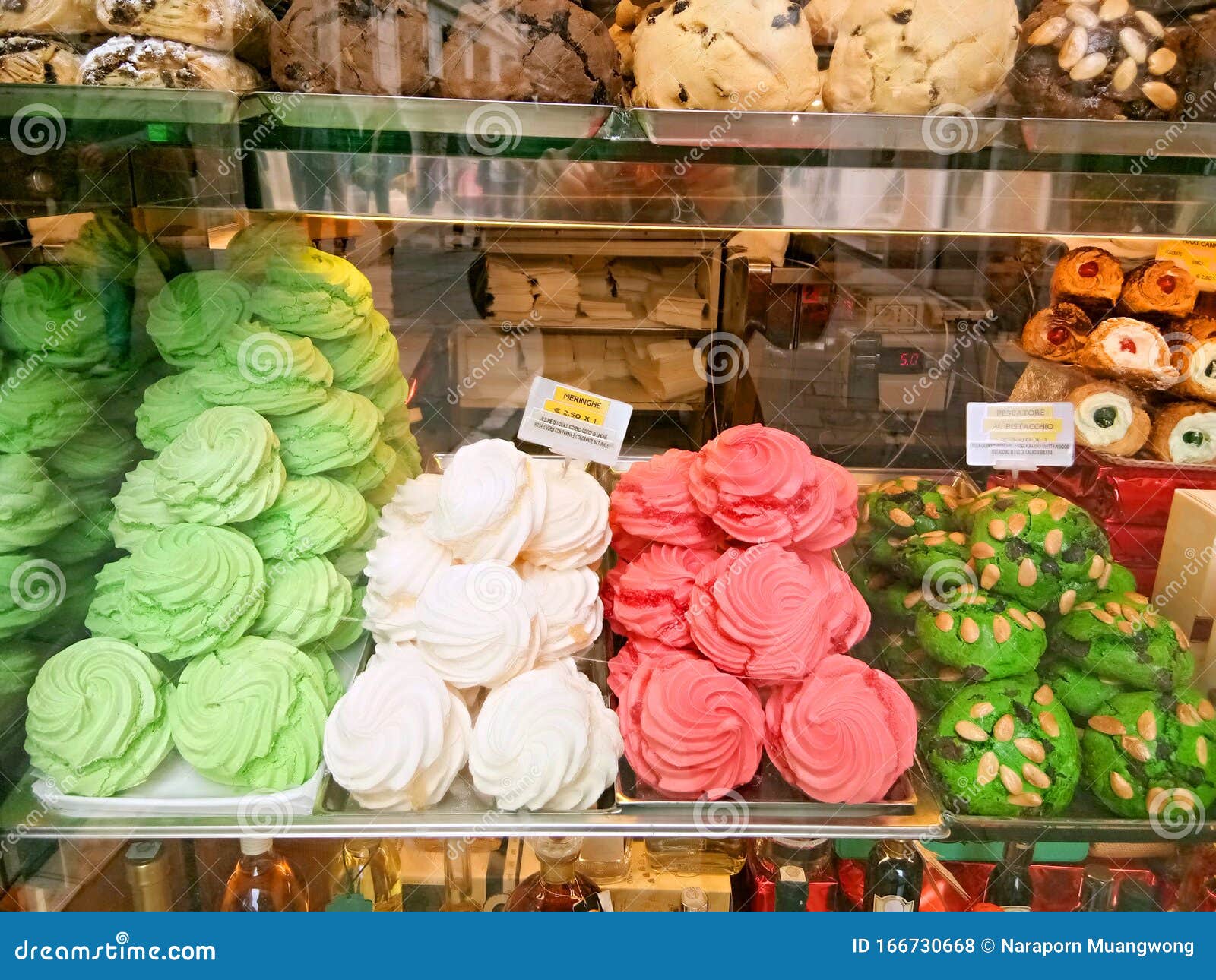 Meringue and Cookies Display Stock Photo - Image of foam, homemade ...