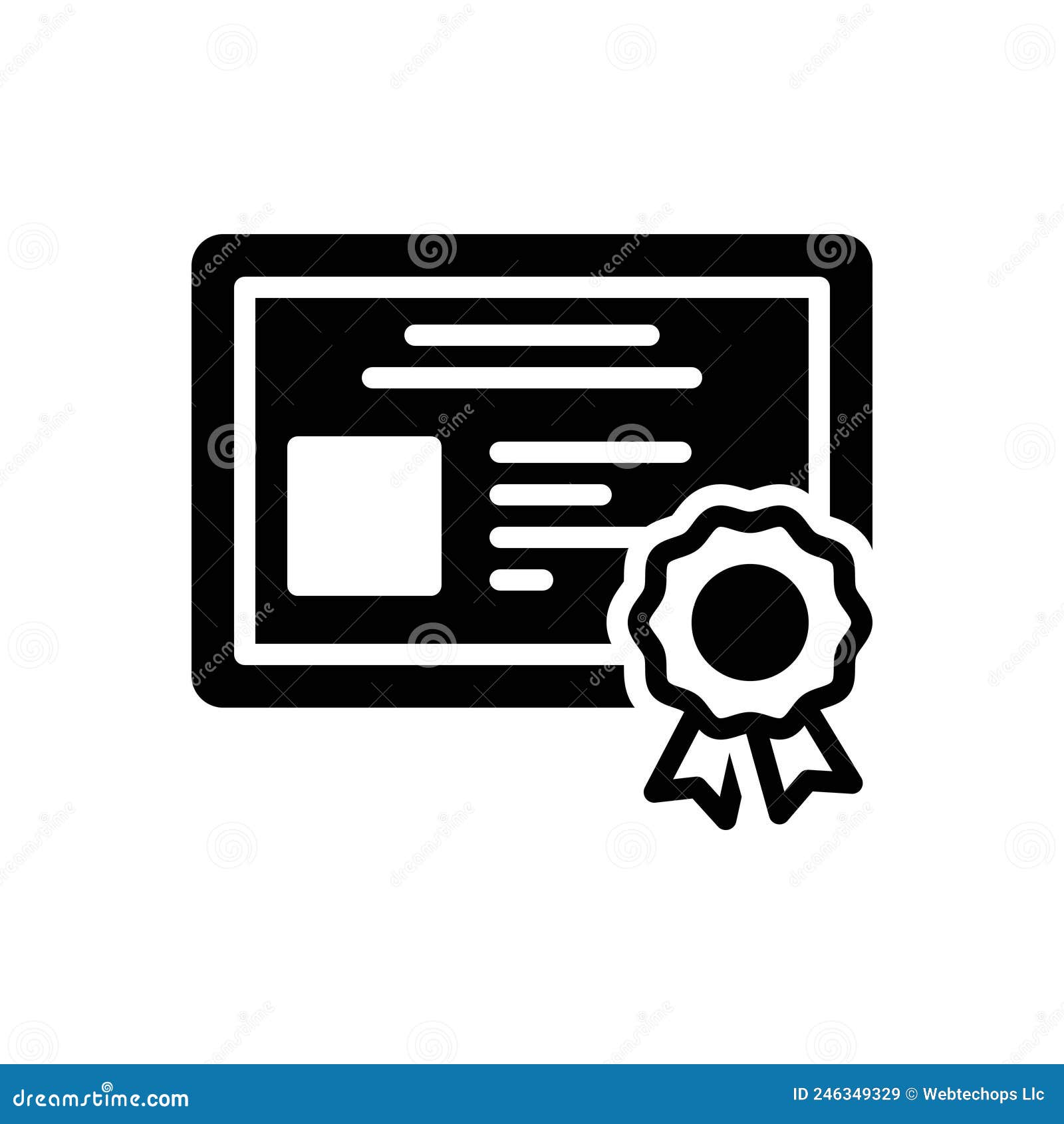 Black Solid Icon for Merit, Qualification and Excellence Stock Vector ...