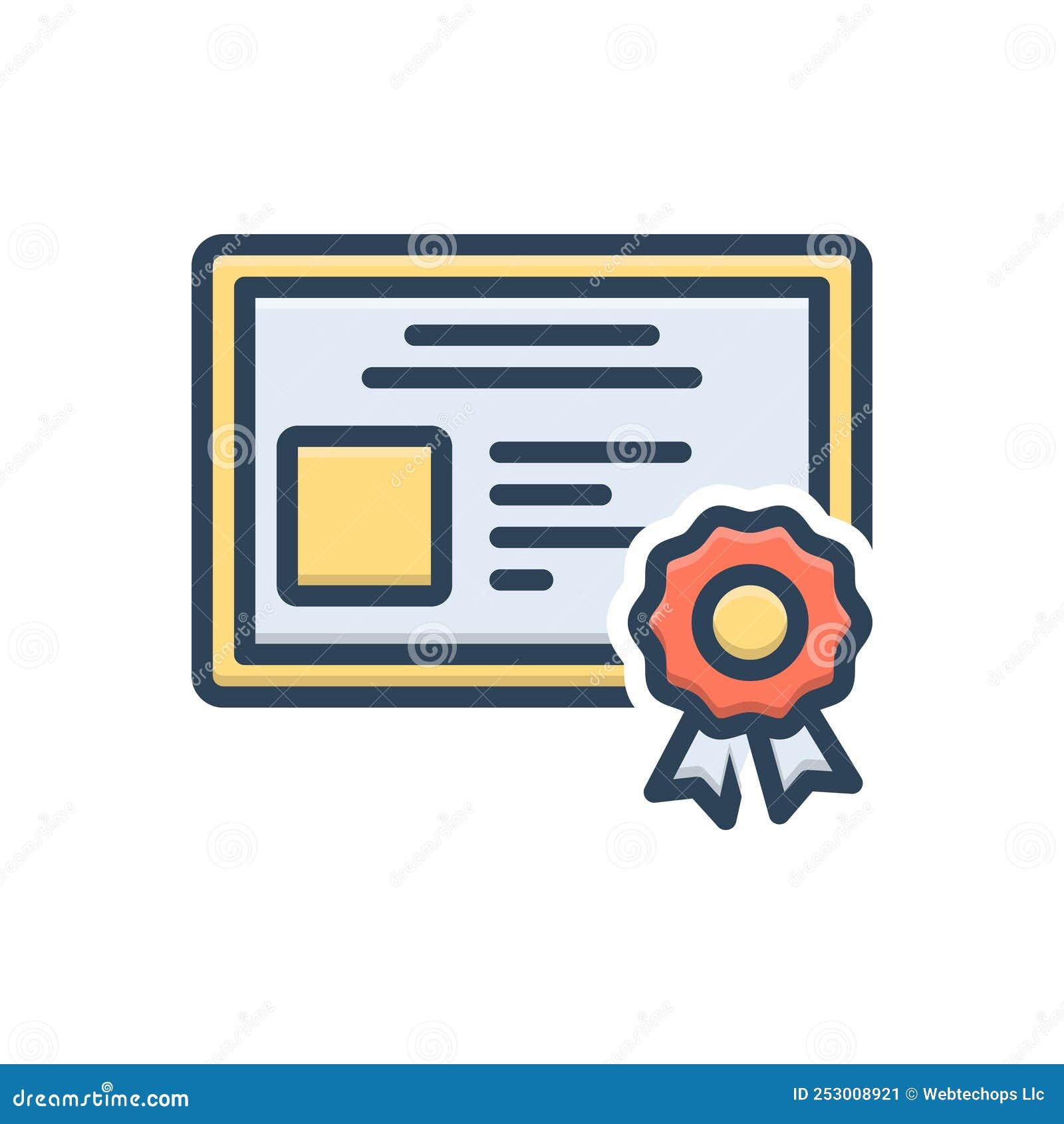 Color Illustration Icon for Merit, Qualification and Excellence Stock ...