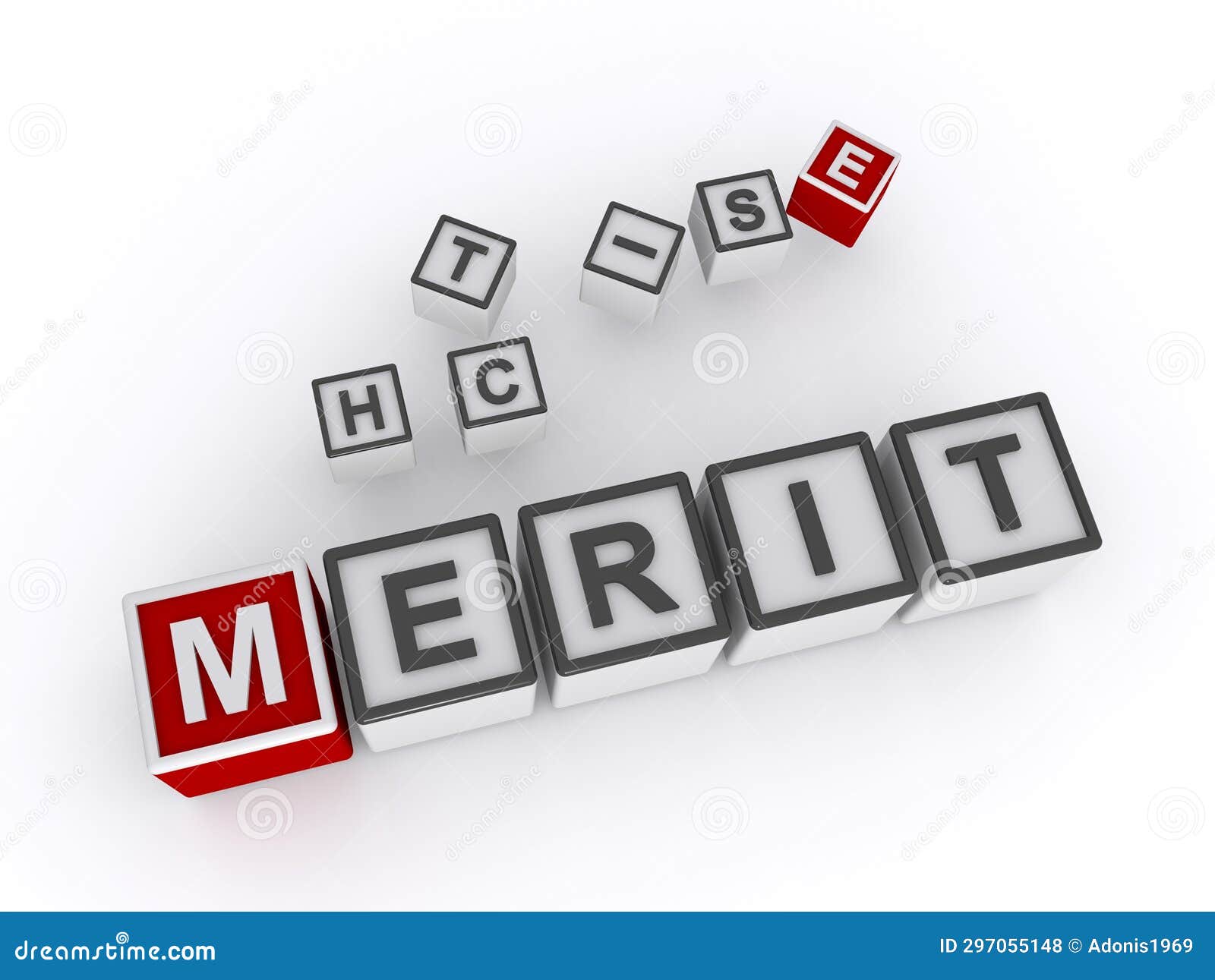 Merit Word Block On White Stock Photography | CartoonDealer.com #267138410