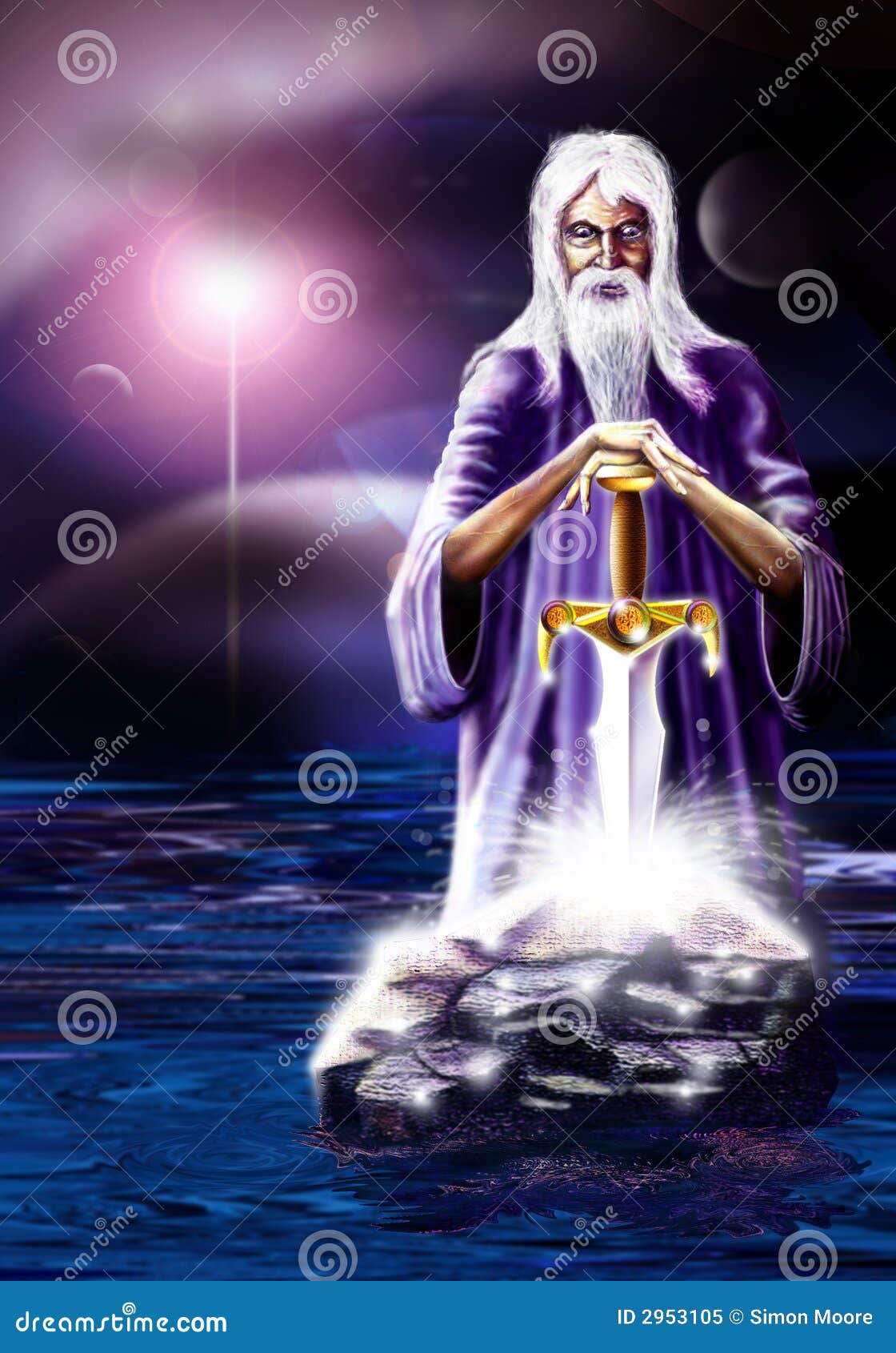 Merlin stock illustration. Illustration of crucifix, arts - 2953105