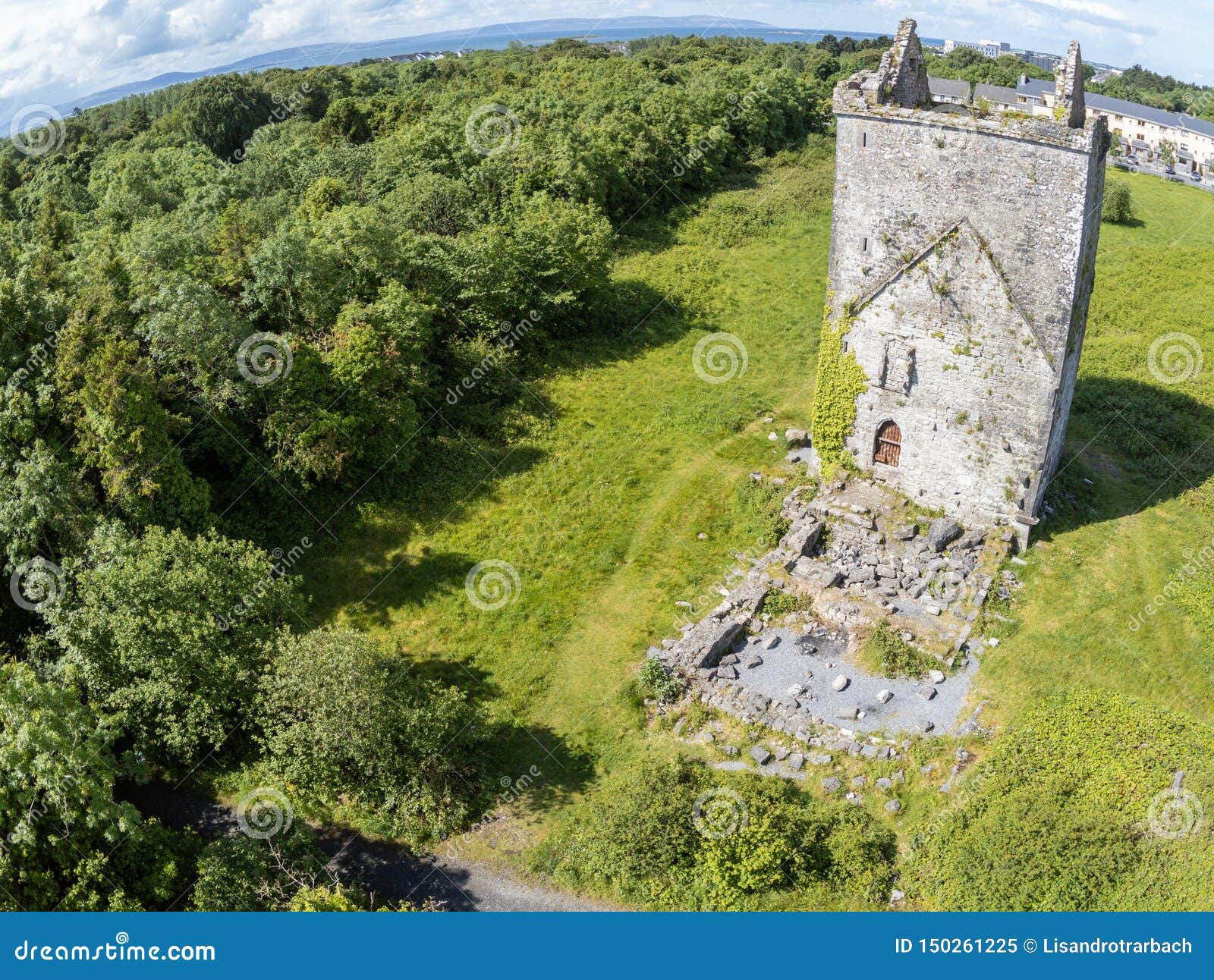 Merlin Castle Ruins in Merlin Park Stock Image - Image of ruins ...