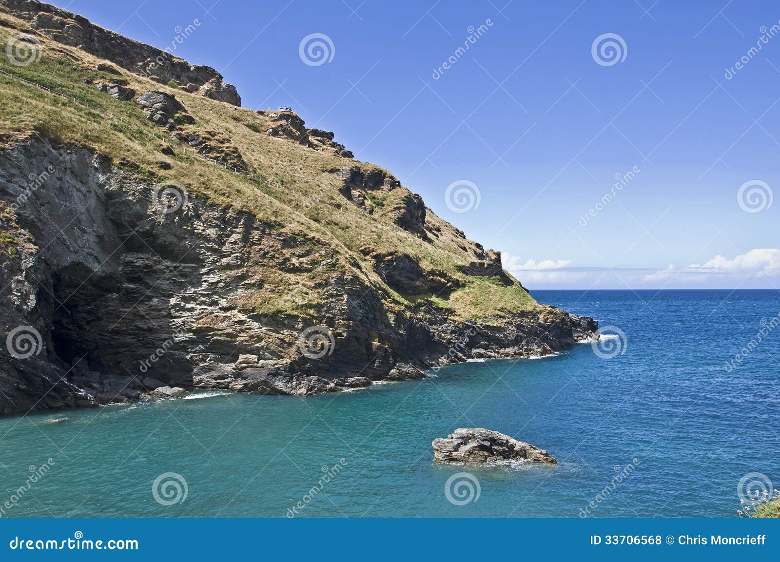 Merlin s Cove stock photo. Image of seascape, britain - 33706568