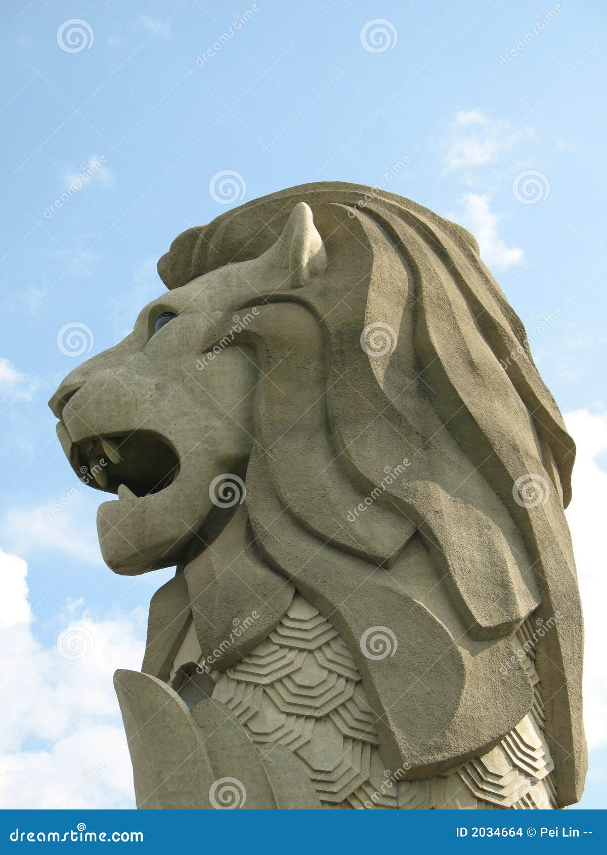 Merlion Head editorial stock image. Image of structure - 2034664