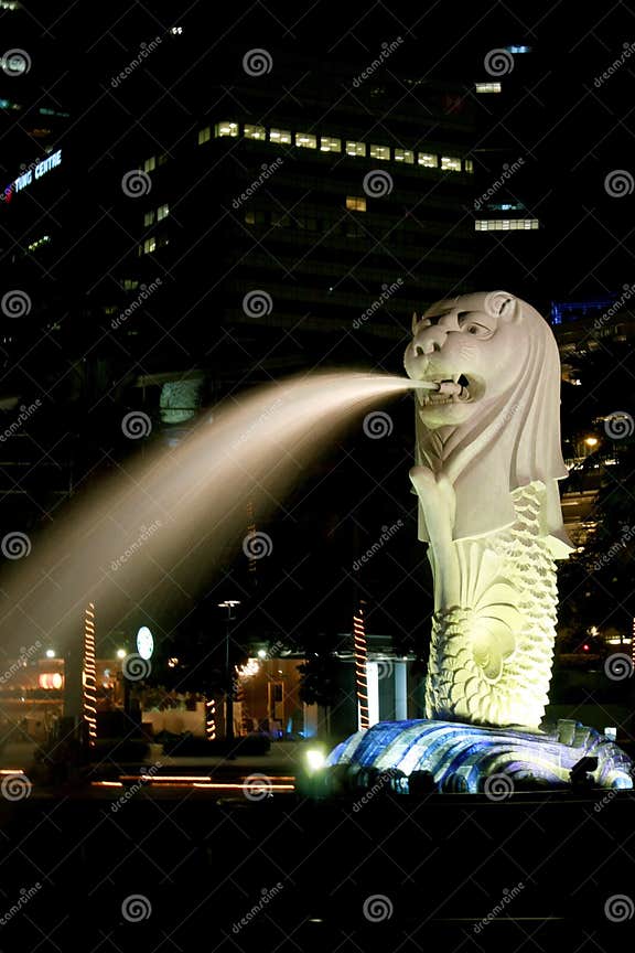 Merlion in Singapore editorial image. Image of standing - 4890045