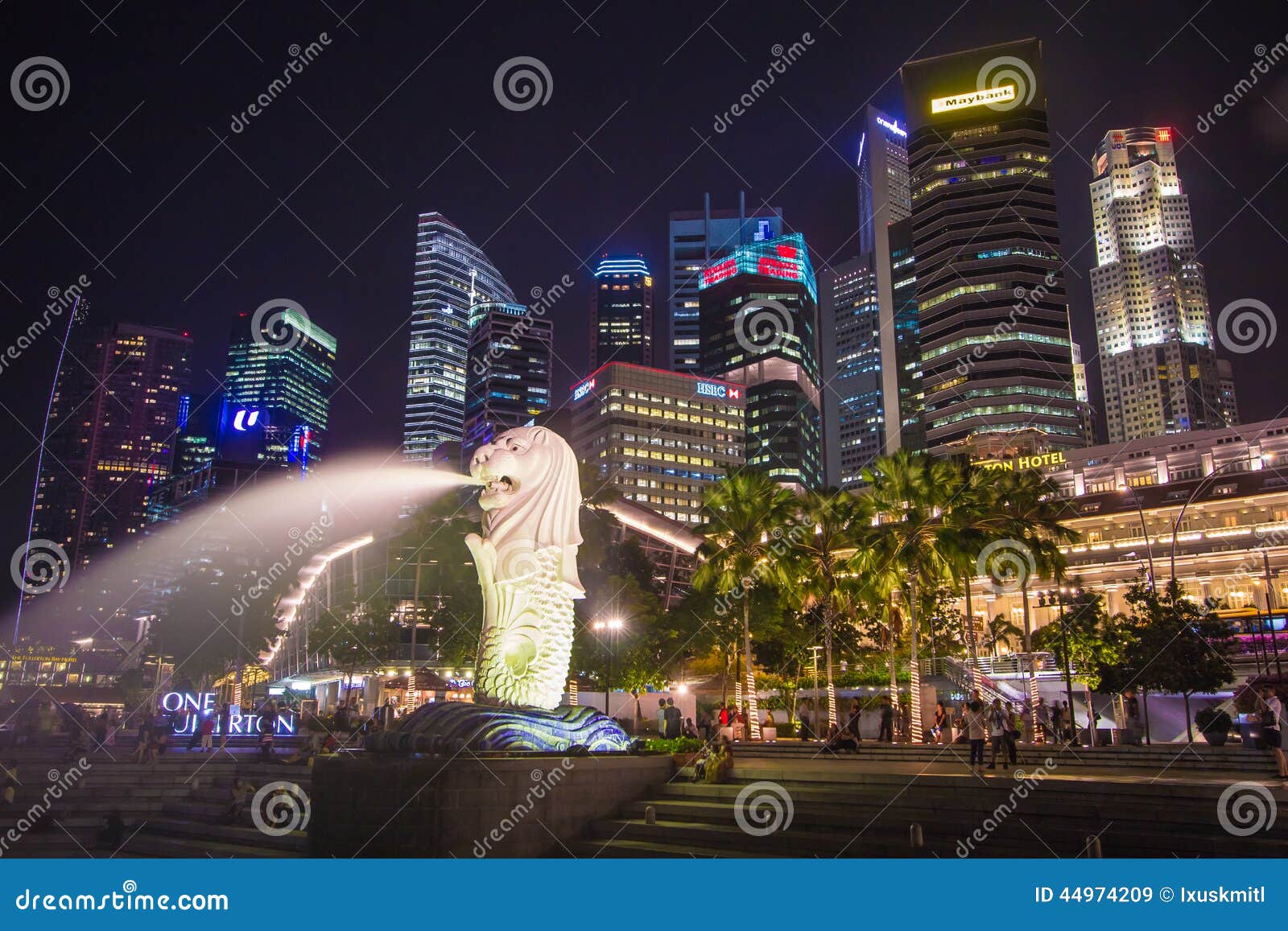 Merlion Singapore Marina Bay Sands Sightseeing Editorial Photo ...