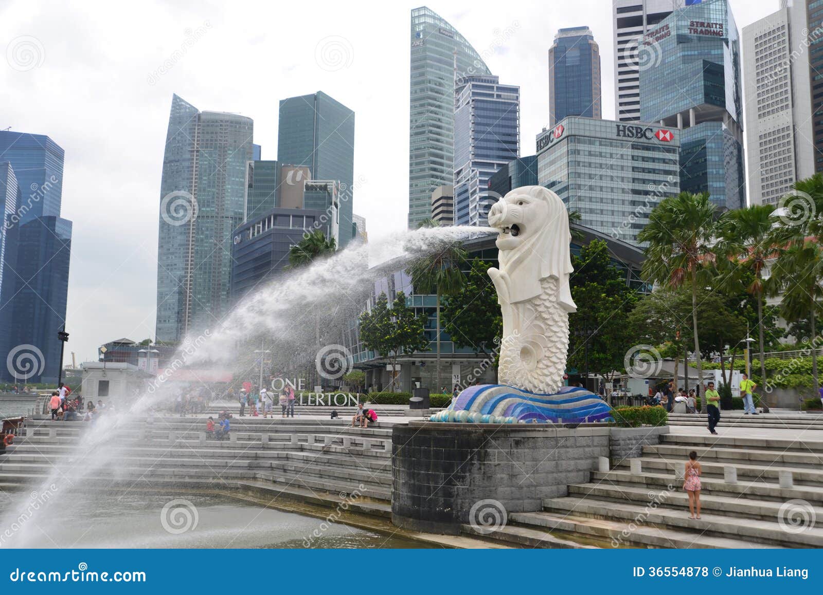 Merlion Statue, Landmark of Singapore Editorial Stock Photo - Image of ...