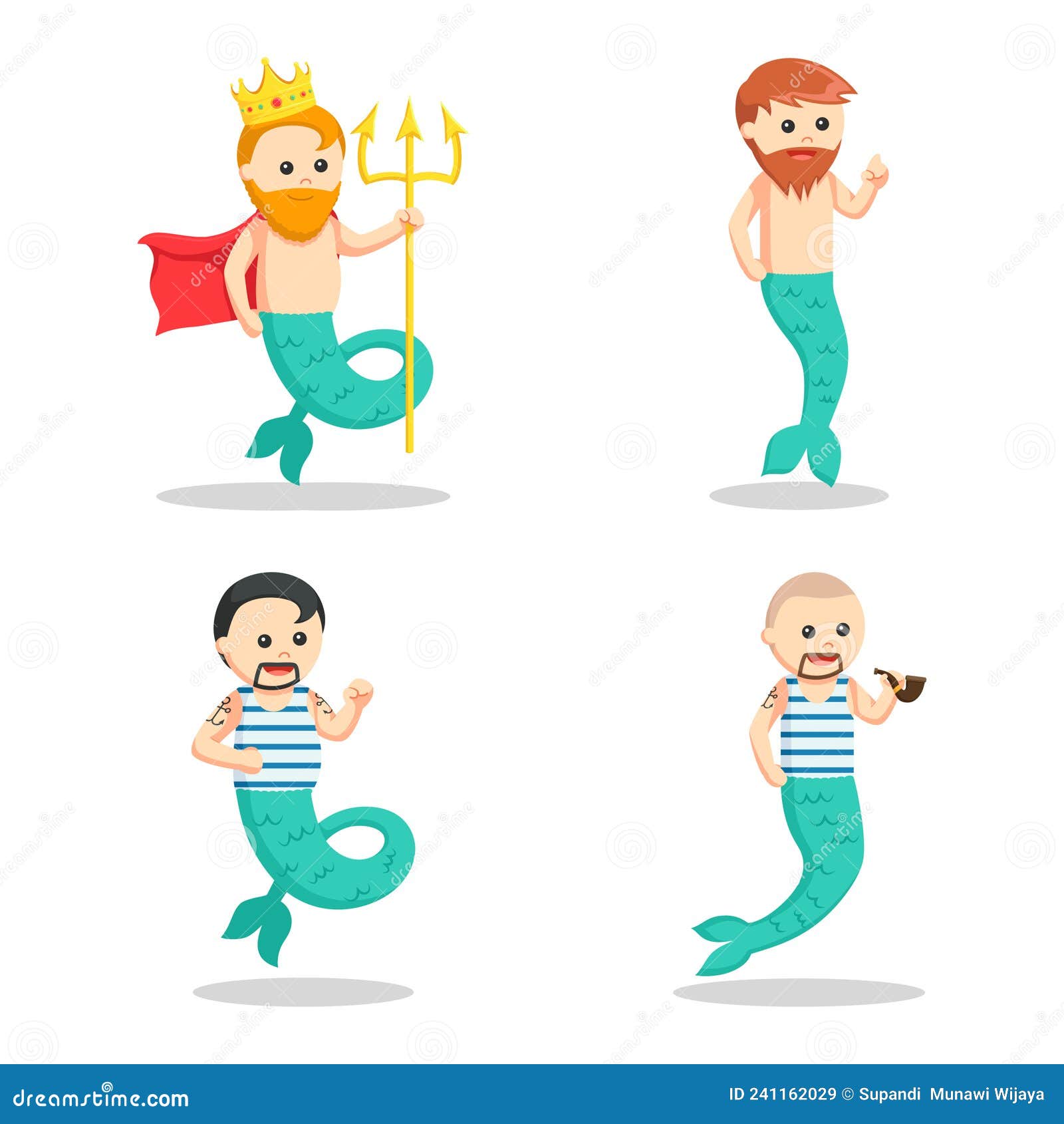 Mermaid Character Profession Design Vector Stock Vector - Illustration ...