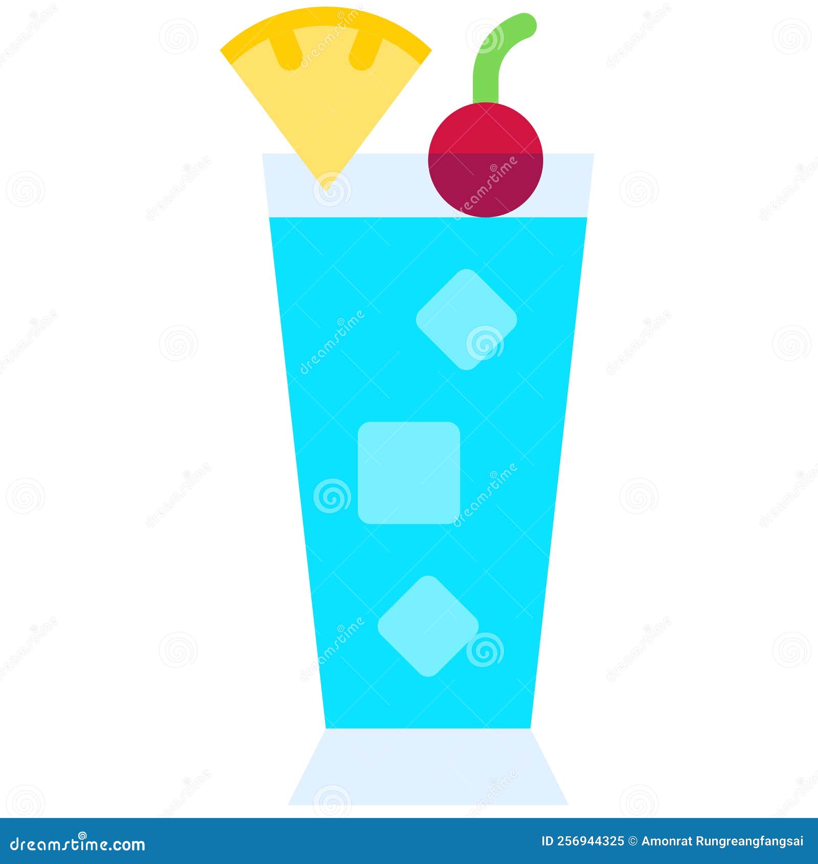 Mermaid Cocktail Icon, Alcoholic Mixed Drink Vector Stock Vector ...