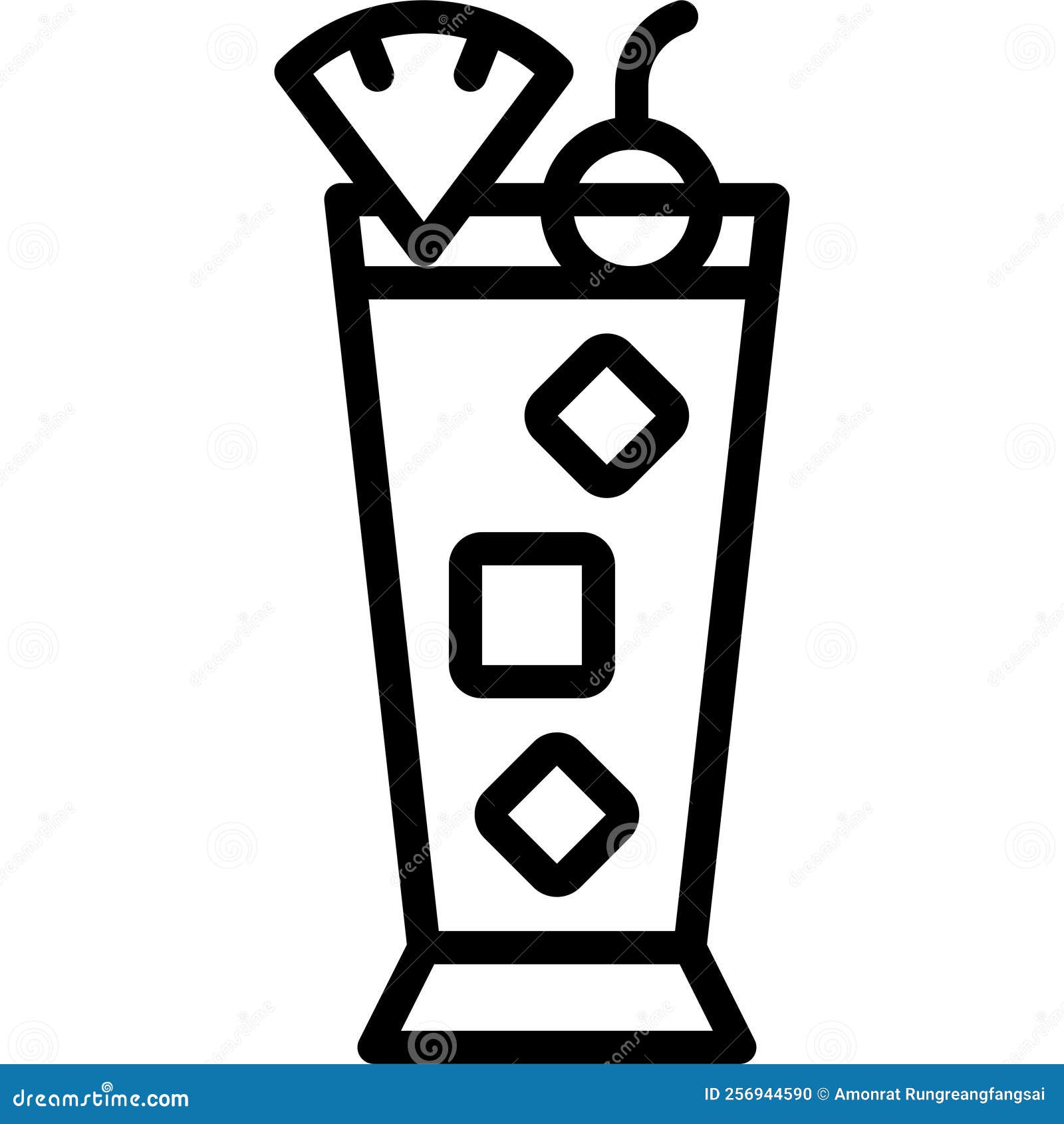 Mermaid Cocktail Icon, Alcoholic Mixed Drink Vector Stock Vector ...