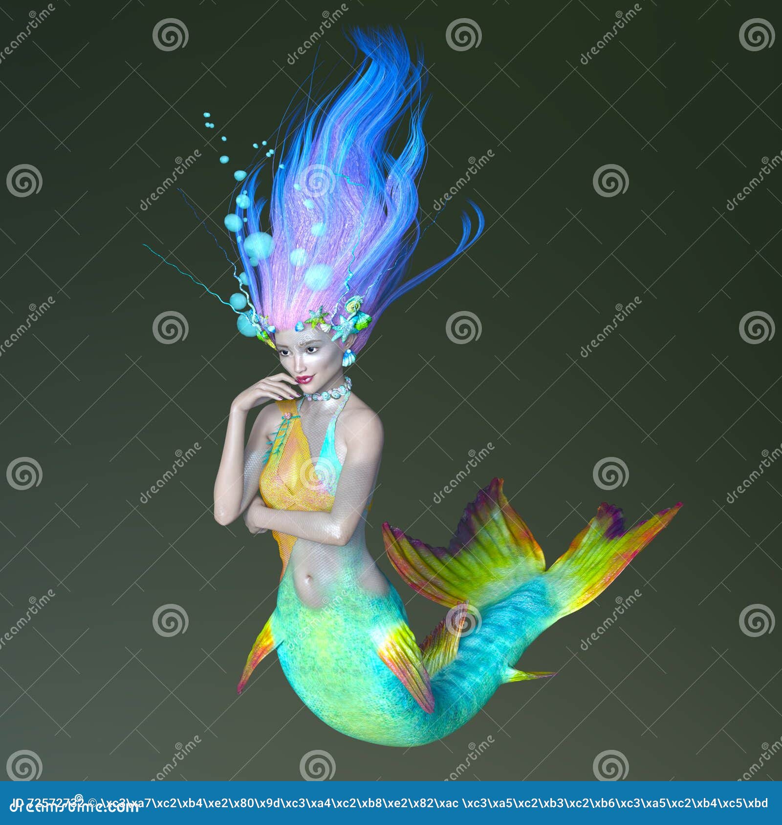 Mermaid stock illustration. Illustration of fins, fairy - 72572732