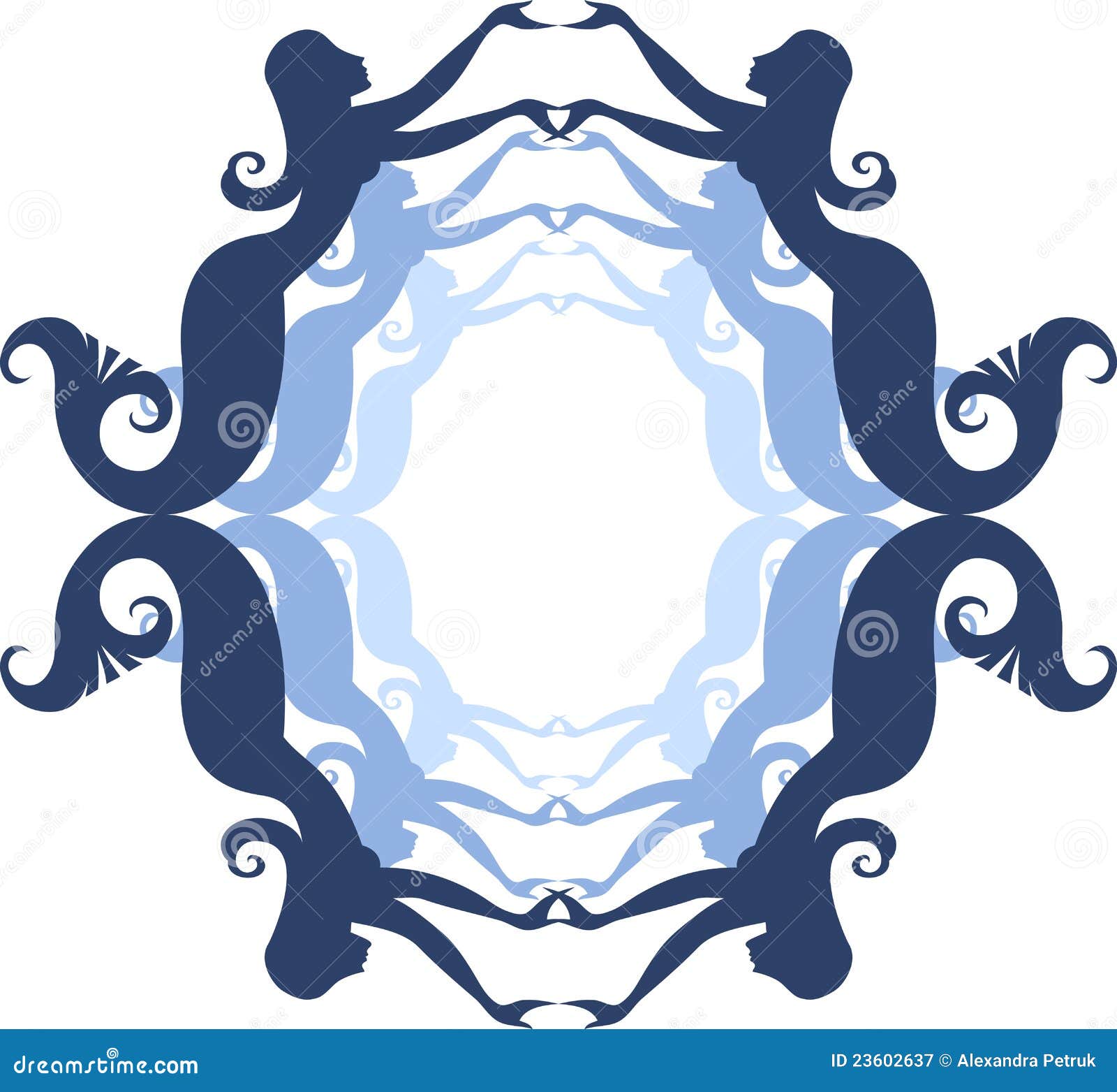 Mermaid frame stock vector. Illustration of lady, nymph - 23602637