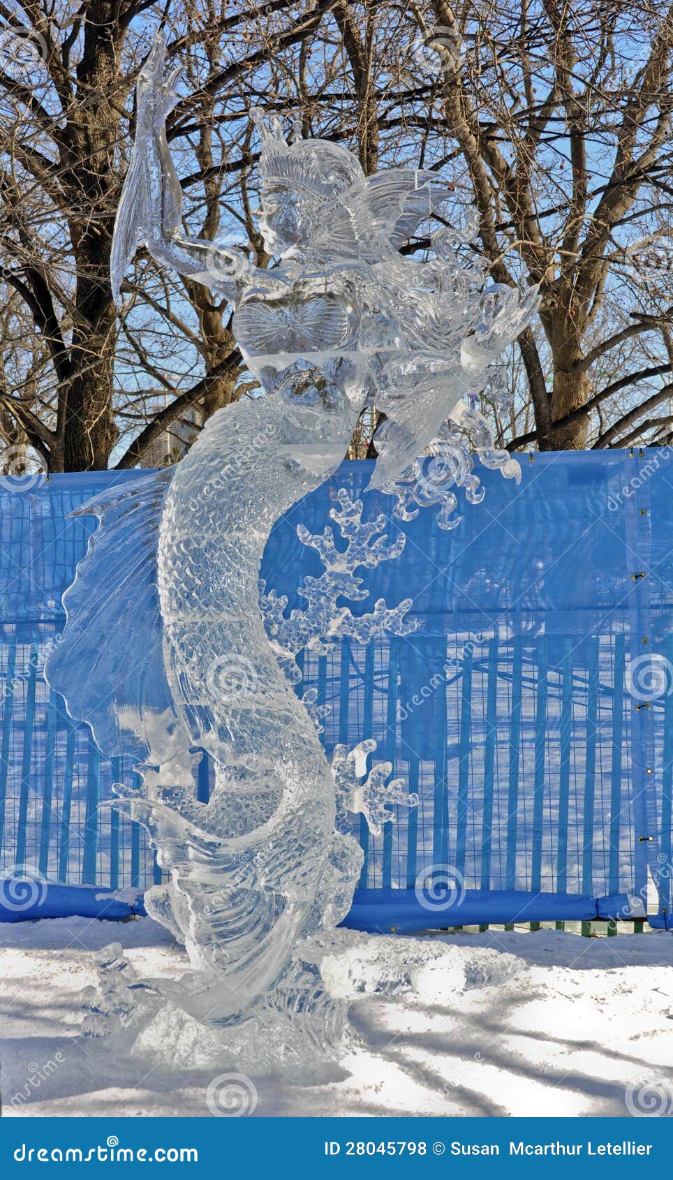 Mermaid Ice Sculpture, Ottawa, Canada Editorial Stock Photo - Image of ...