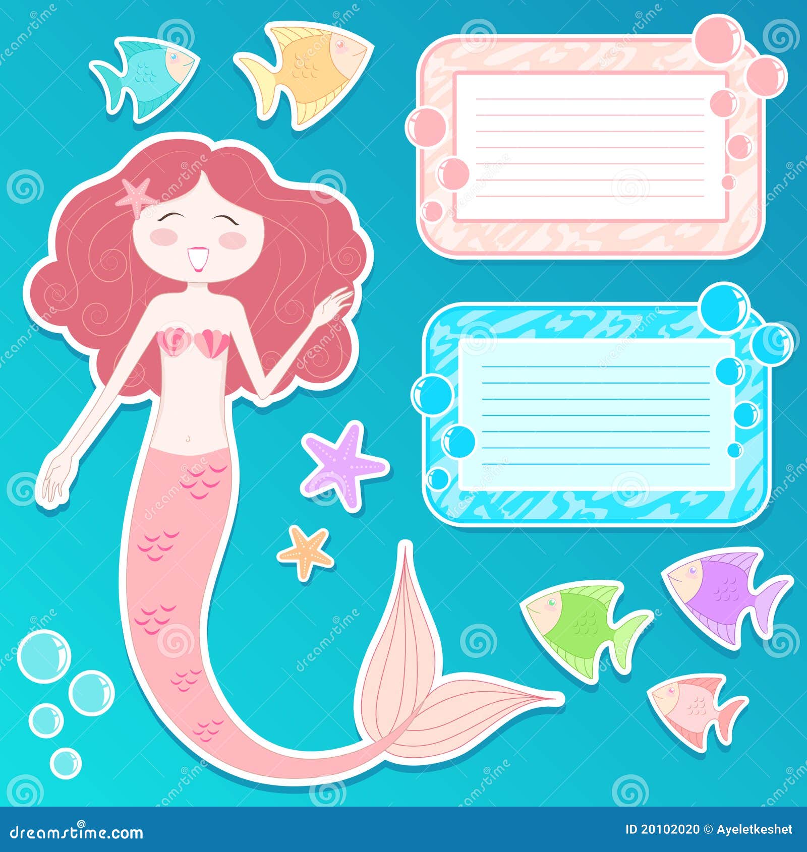 Mermaid icon set stock vector. Illustration of play, child - 20102020