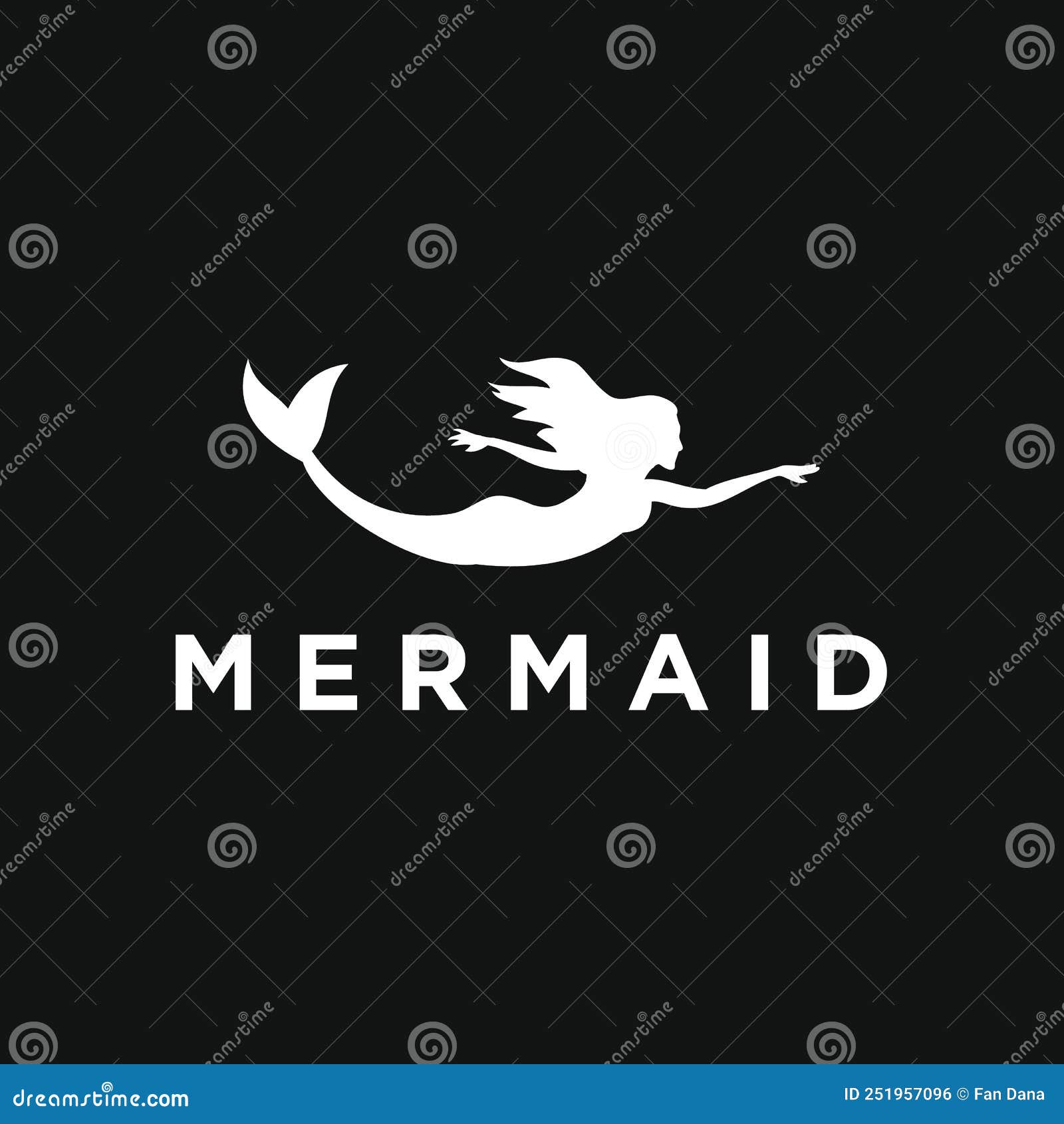 Mermaid Logo Design Vector Illustration Stock Vector - Illustration of ...