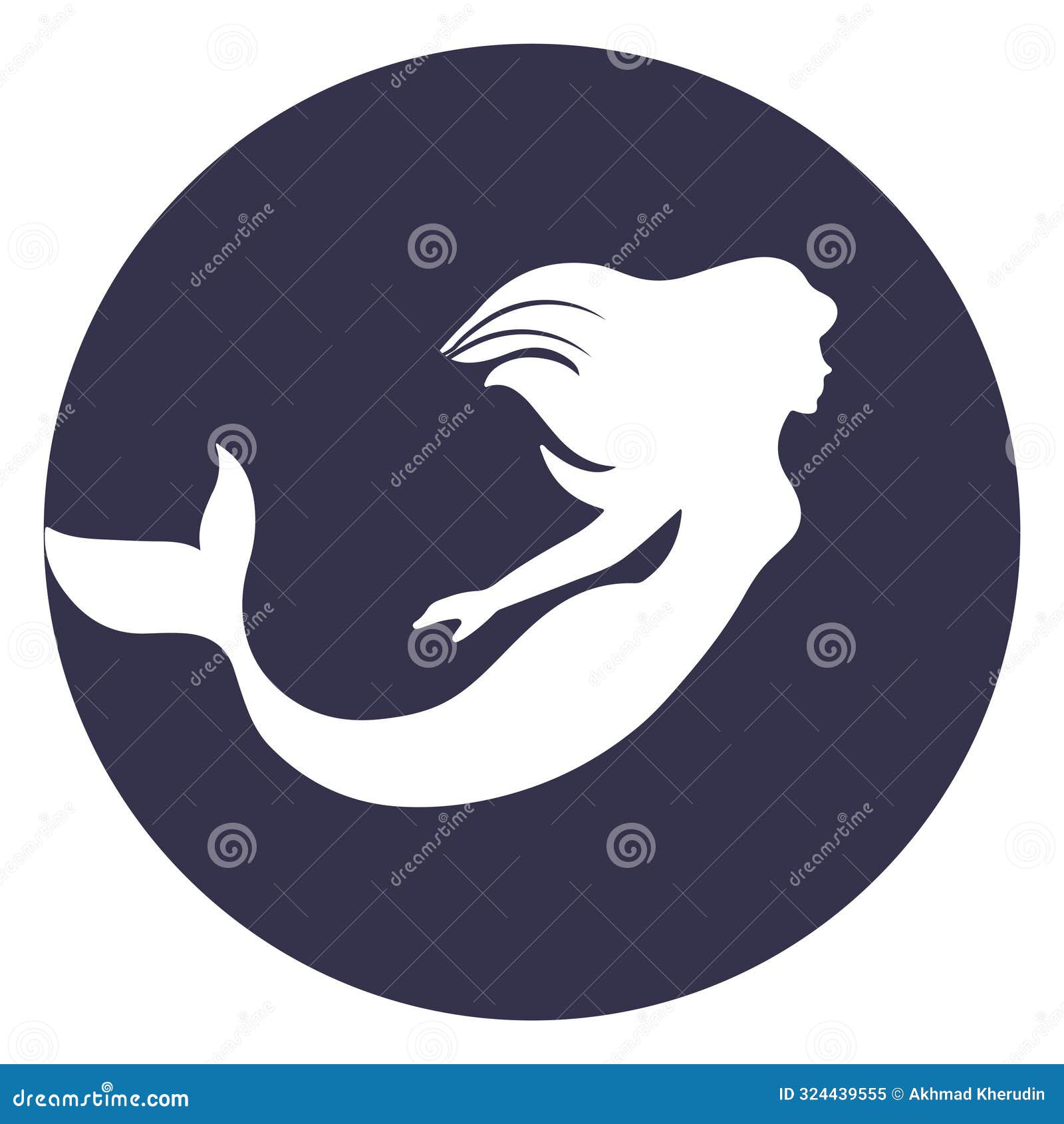 Mermaid logo design stock illustration. Illustration of element - 324439555
