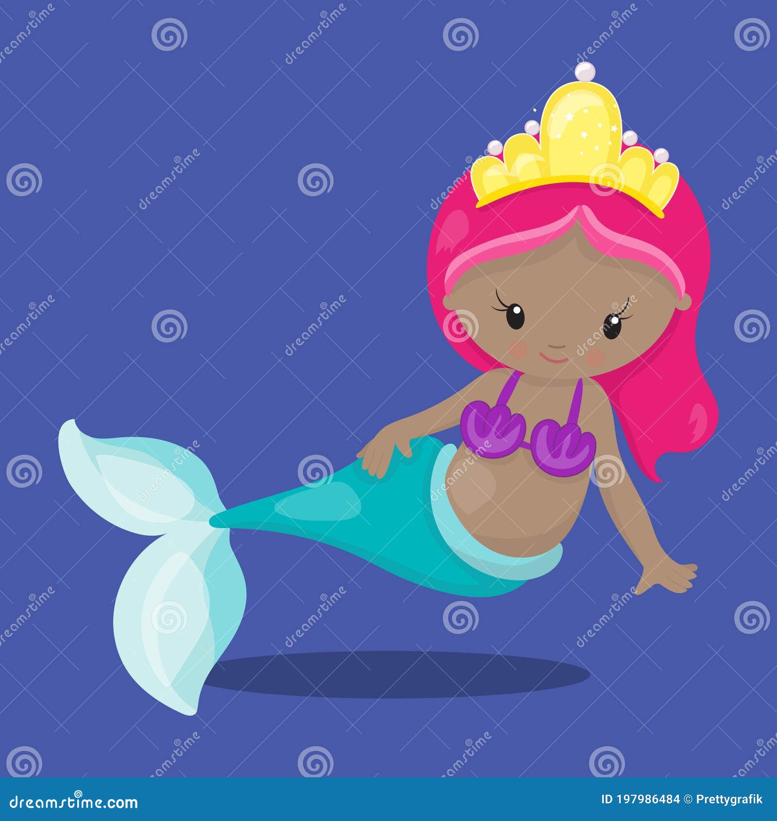 MERMAID PRINCESS SIDE 03 stock vector. Illustration of side - 197986484