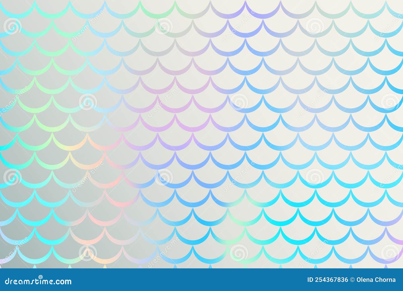Mermaid Rainbow Background with Scale and Stars. Iridescent Glitter ...