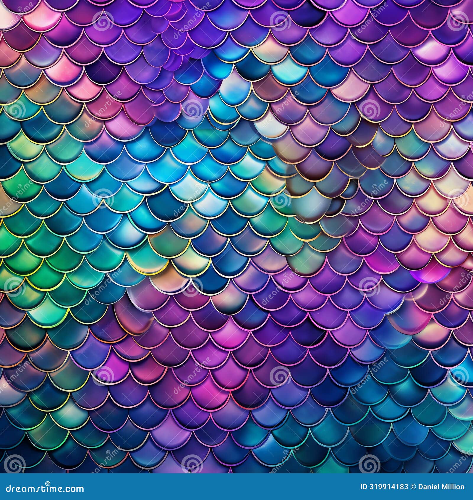 Mermaid Scales Background, Design Seamless Pattern, for Nursery ...