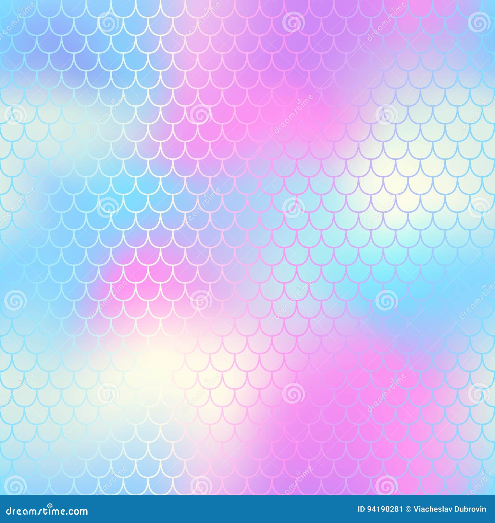 Mermaid Tail with Fish Scale Seamless Pattern for Packaging or Surface ...