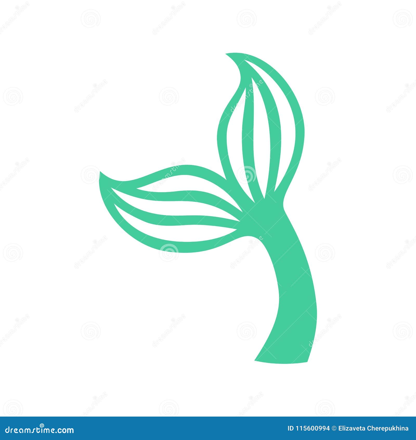 Mermaid Tail. Silhouette of Whale Tail Icon. Fish Tail Stock Vector ...