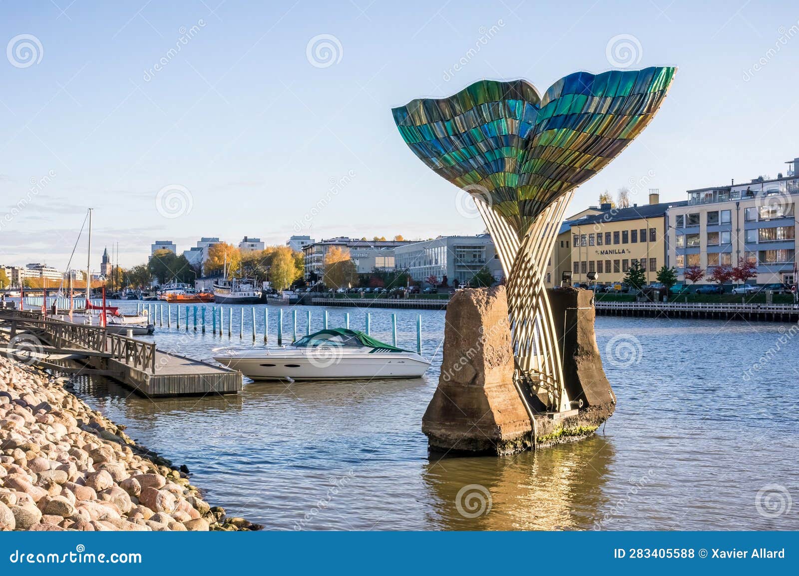 Mermaid Tail Statue in Turku, Finland Editorial Stock Photo - Image of ...