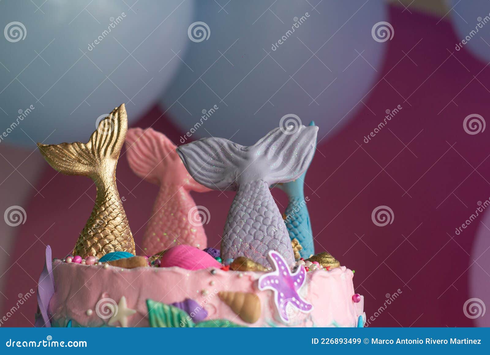Mermaid Tails And Shells Pattern Stock Image | CartoonDealer.com #221979331
