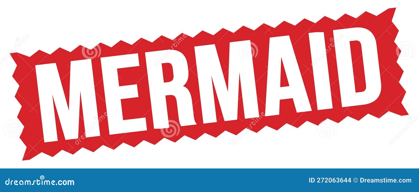 MERMAID Text Written on Red Stamp Sign Stock Illustration ...