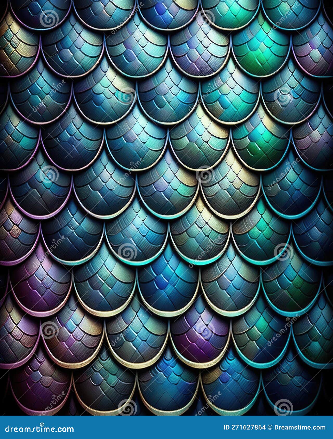 Mermaid Texture Pattern, Generative AI Stock Illustration ...