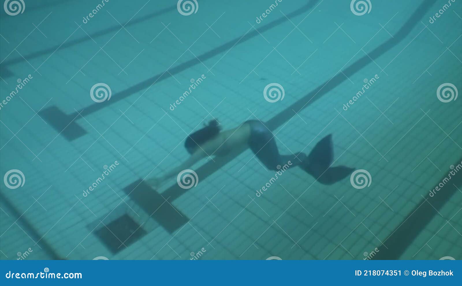 Mermaid Underwater Model In Swimming Pool Stock Video Video Of