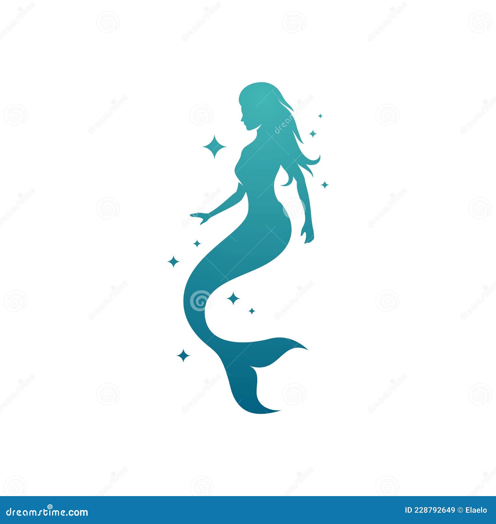 Mermaid Vector Illustration Design Stock Vector - Illustration of ...