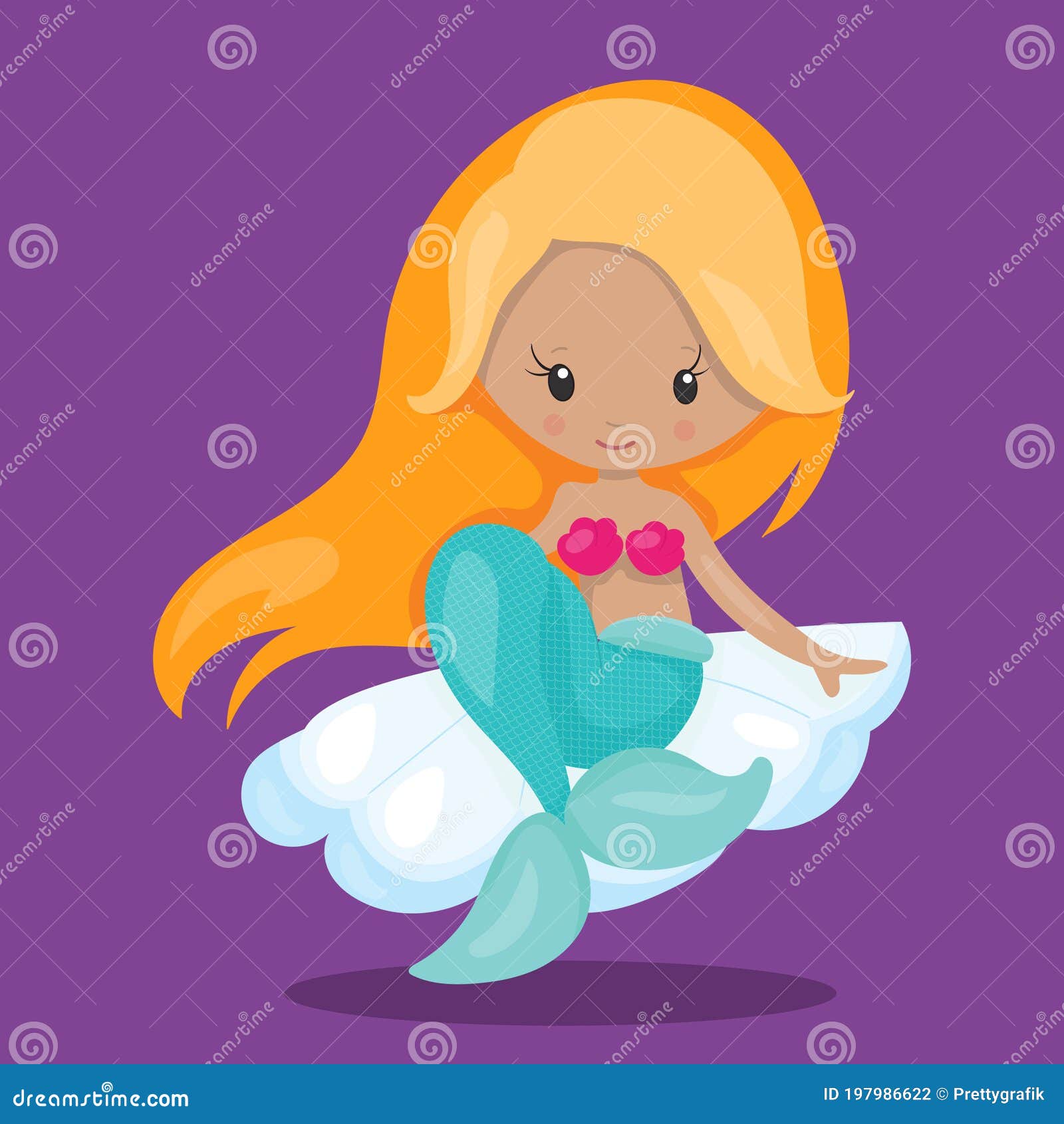 MERMAID VIBES LIGHT SIT 10 stock vector. Illustration of vector - 197986622
